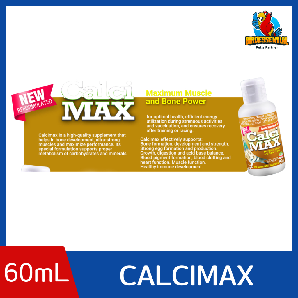 Tri M CalciMax Maximum Muscle and Bone Power with Vitamin D3 for Birds ...