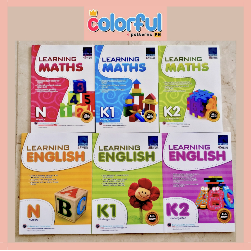 (3 books per set) SAP Singapore Learning Maths and English Preschool N1, K1 and K2 | Shopee ...