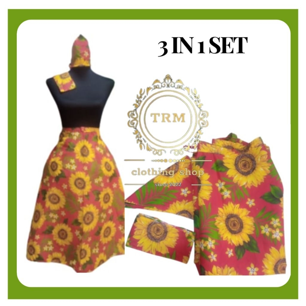 saya 3 in 1 / patadyong floral design kids and adults size | Shopee ...