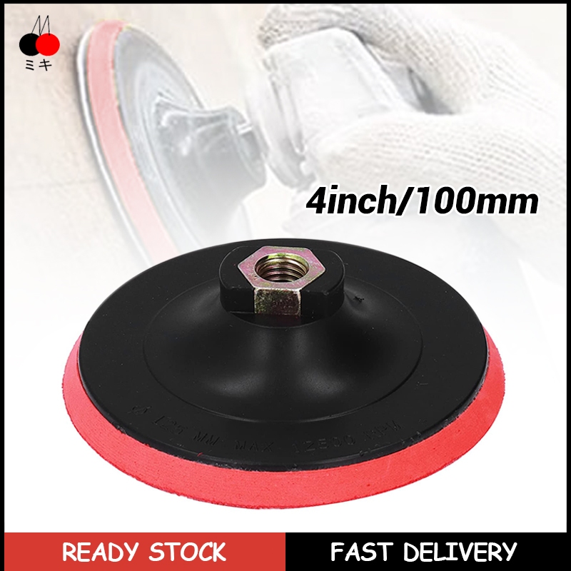 4 Inch Hook and Loop Backing Pad Rigid Low-Profile Design Flat Surface ...