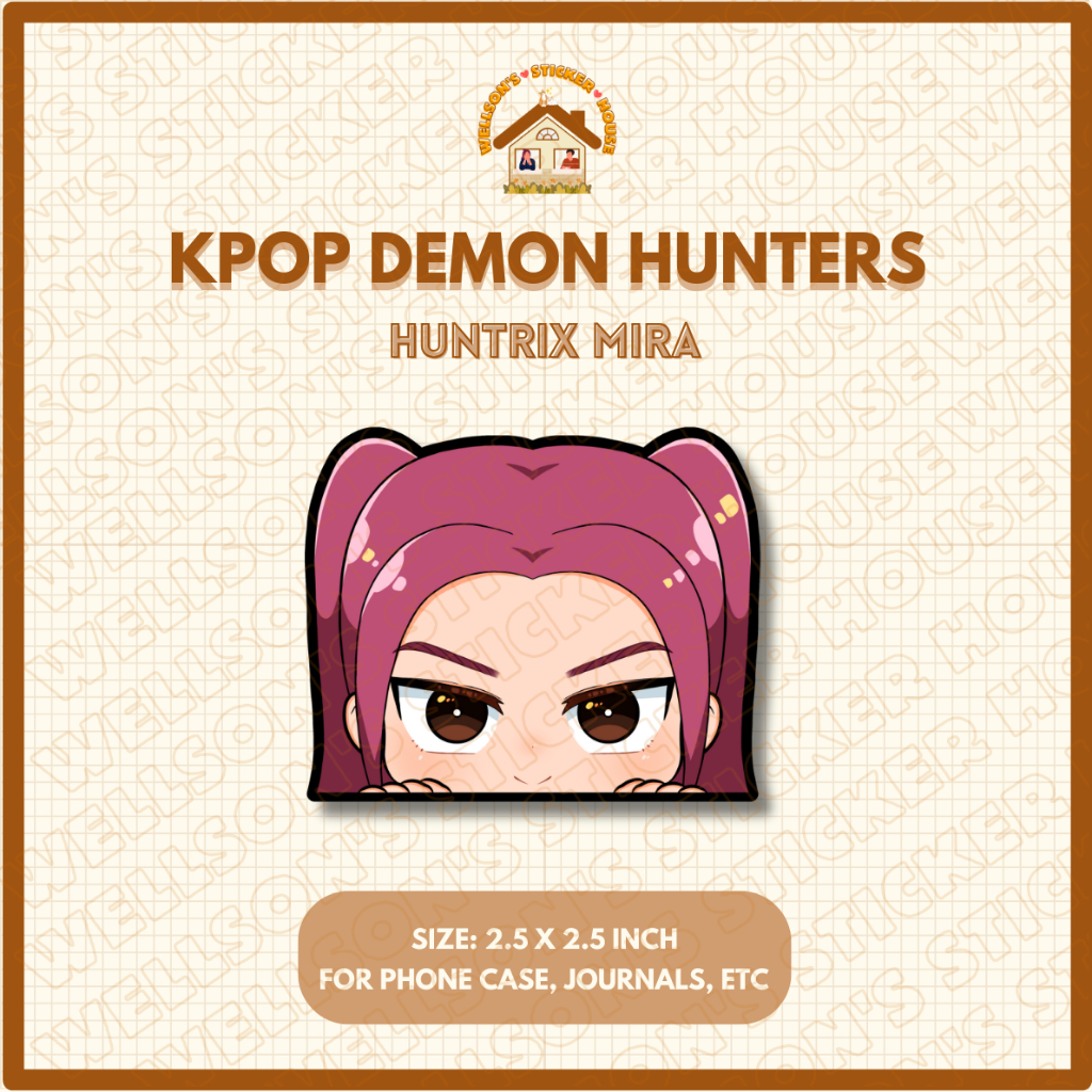 Anime KPop Demon Hunters Huntrix Mira Vinyl Waterproof Matte Peeker ...