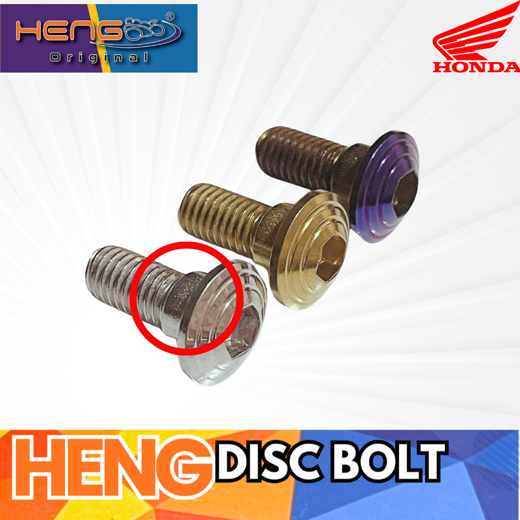 HENG Universal Honda Disc Bolt with Spacer – 8x20mm CNC & Umbrella Type ...