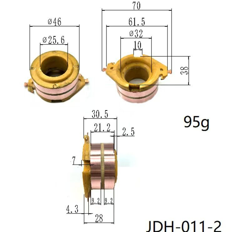 SLIP RING BRASS CONDUCTIVE ELECTRIC CONTACT ALTERNATOR STURDY IMPACT ...