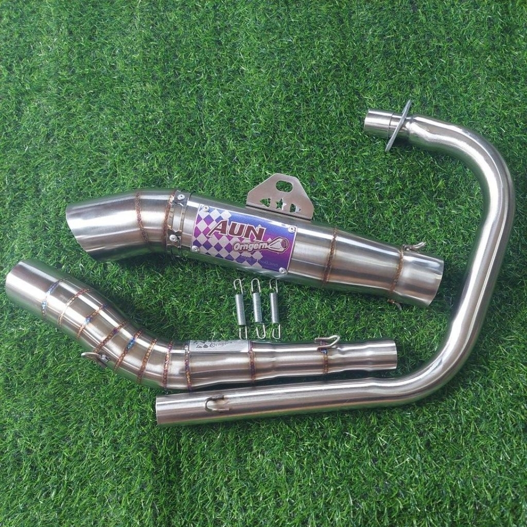 AUN PIPE SET FOR KAWASAKI BAJAJ CT100 OLD SUPER OPEN FOR LOUDEST PIPE ...