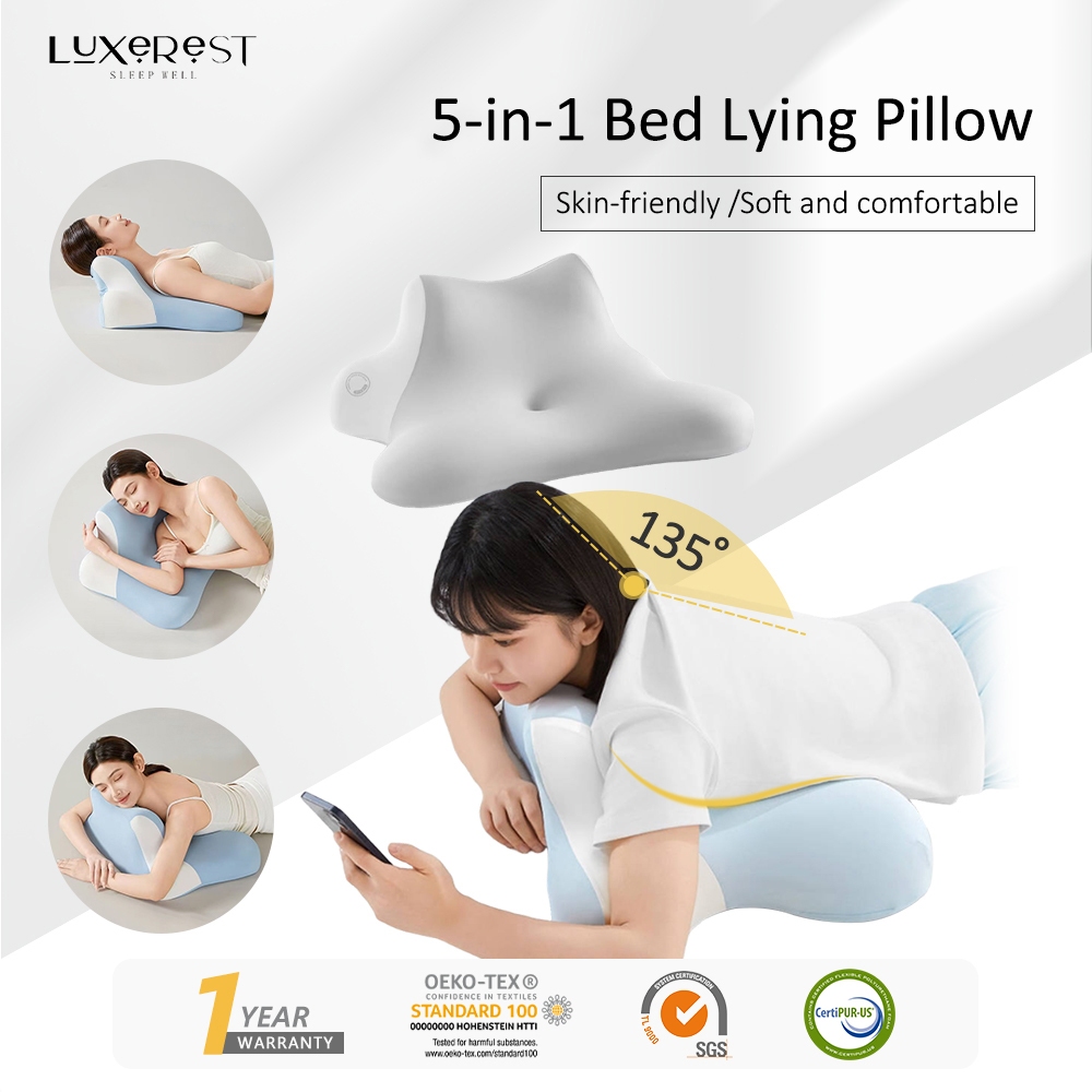 Reading Pillow for Lying Leaning and Prone Contour Memory Foam Pillow ...