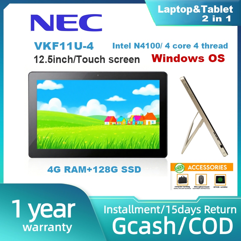 NEC 2 in 1 laptop touch screen 12.5inch tablet Intel N4100 with 4GB RAM ...