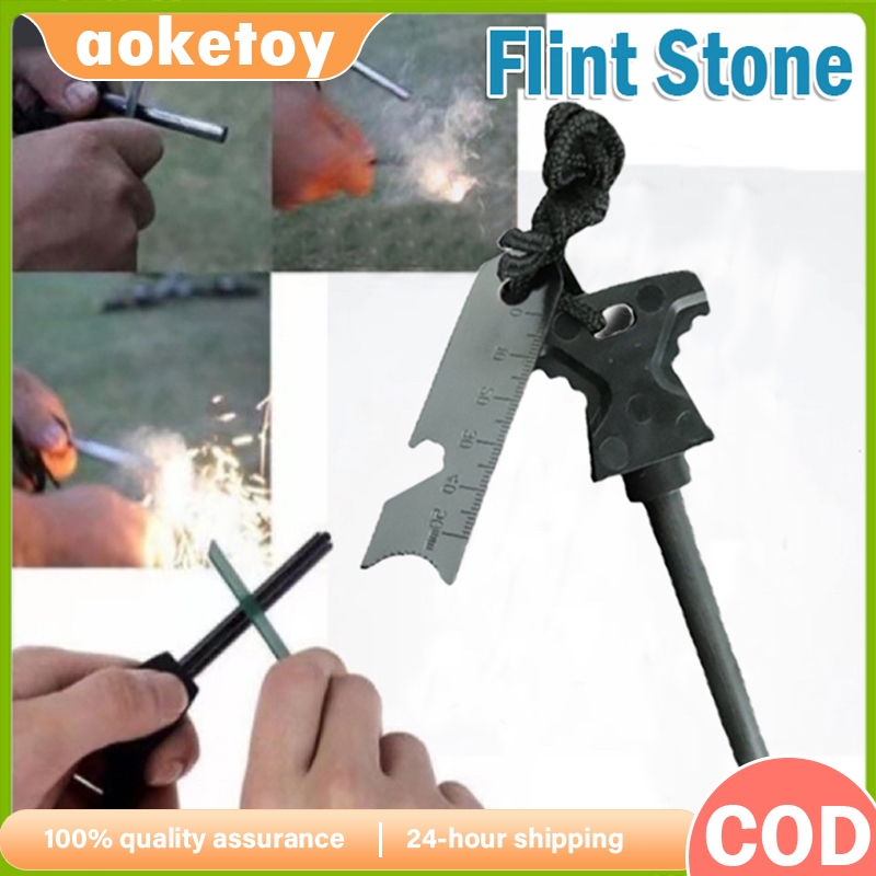 Portable Fire Starter Survival Igniter Magnesium Flint Stone for ...