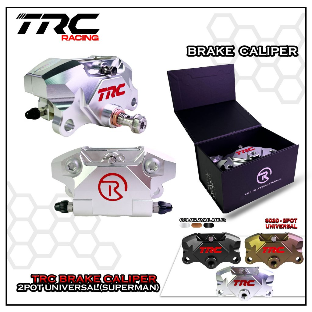 TRC Racing 2 POT Superman Brake Caliper Universal Axial Mounting ...