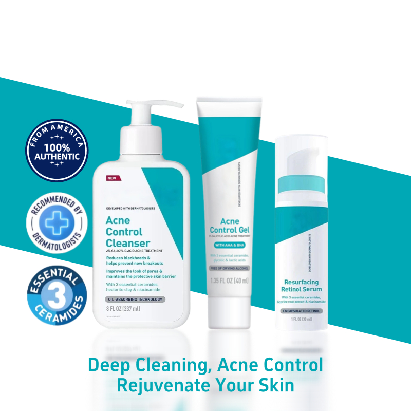 Acne Control Cleanser & Acne Control Gel Acne Treatment and Pimple Mark ...