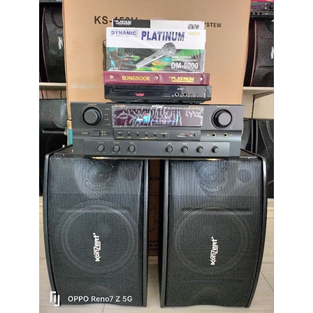 HOME KARAOKE SET KONZERT KS-450V, KONZERT AV-313B+ AND KS-5 PLATINUM ...