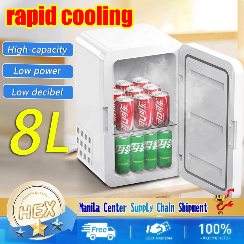 8L Mini Fridge Portable Car Freezer Digital Display Temperature ...