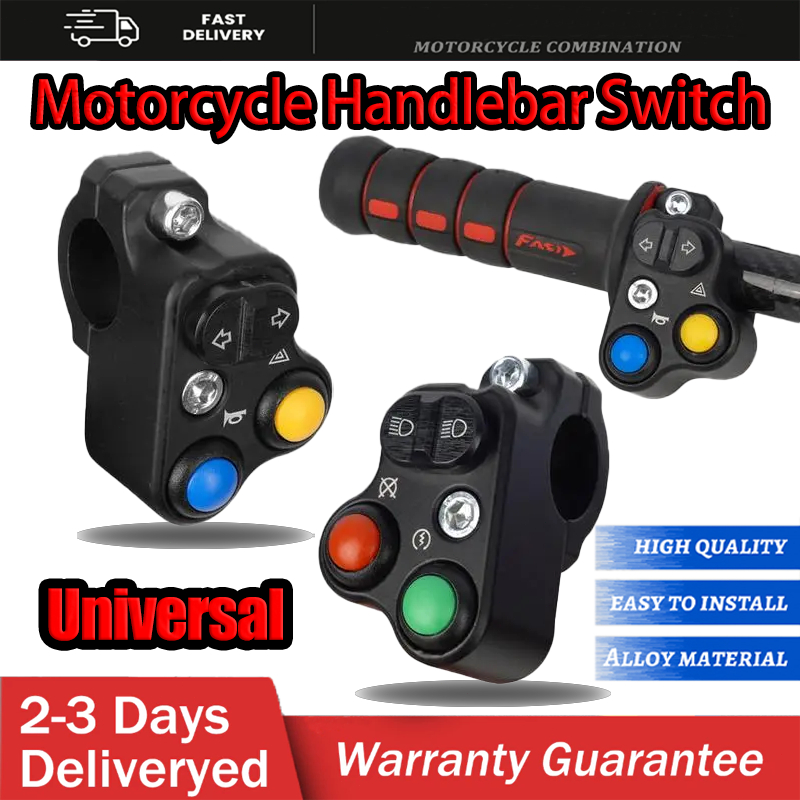 Motorcycle All function Handle Switch Set Push Button Swithch With Tri ...