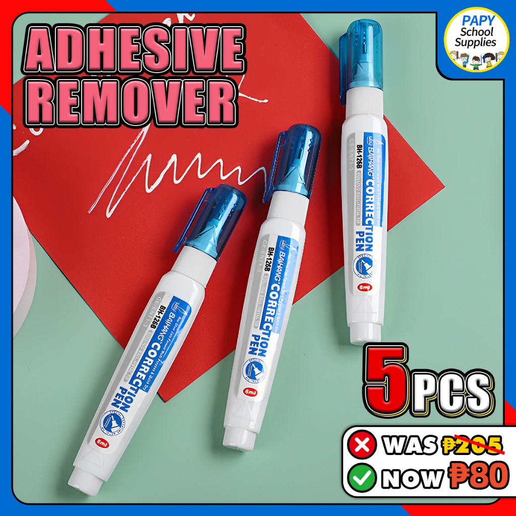 5Pcs Correction Pen Correction Fluid Erasers School Supplies Office ...