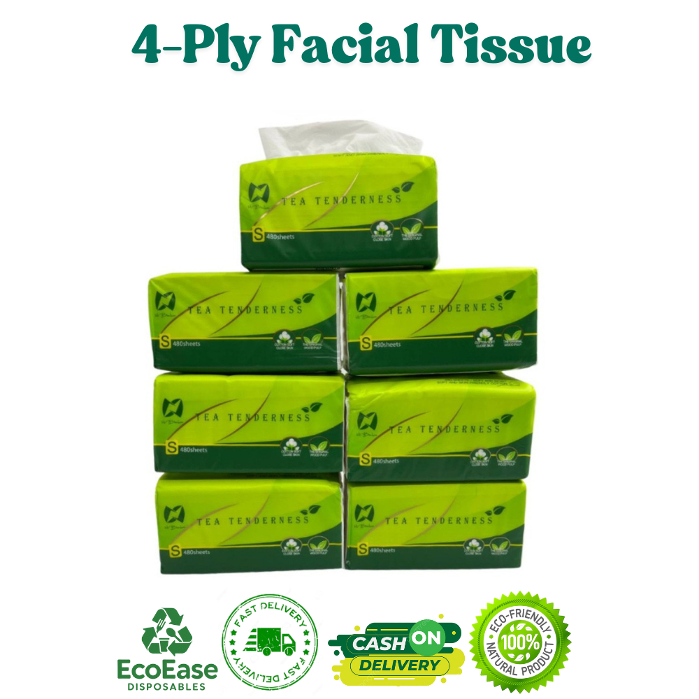 4-Ply Facial Tissue - Facial Tissue - Eco-Friendly - EcoEase ...