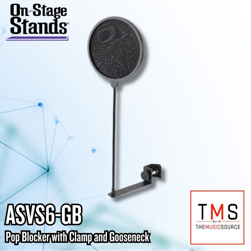 On-Stage ASVS6-GB Deluxe Microphone Pop Blocker Windscreen (6 ...