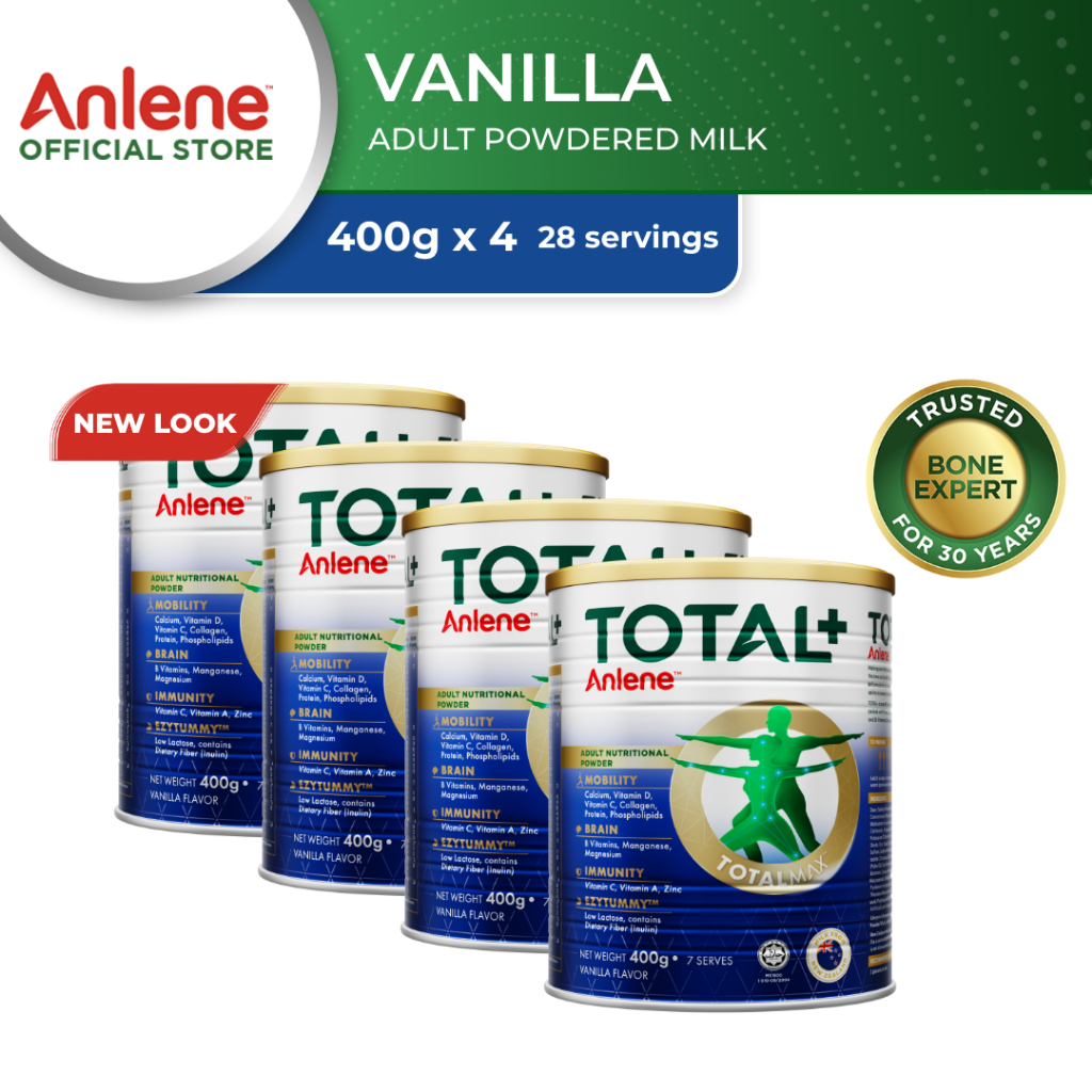 Anlene Total Plus Adult Milk Powder Plain 400g x4 | Shopee Philippines