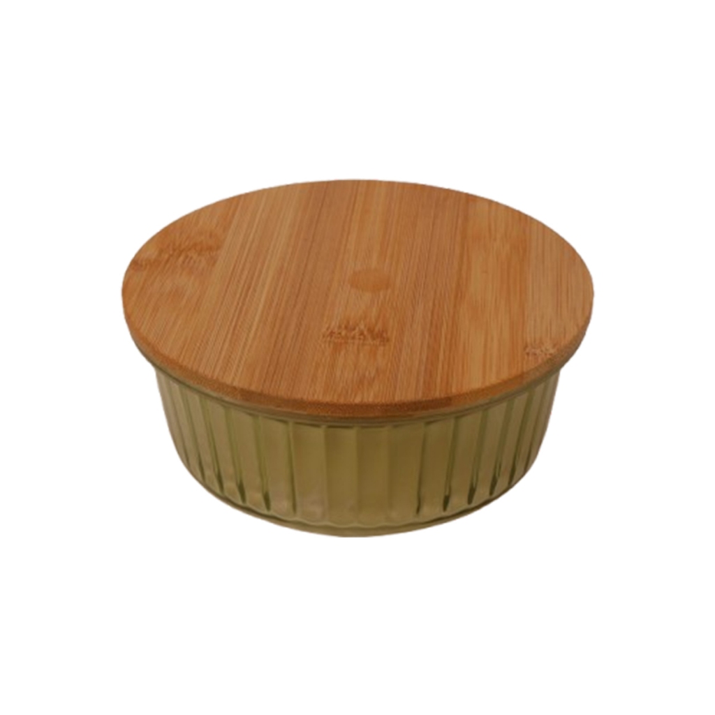 Alta Glass Food Container With Bamboo Lid Round Green 32 oz | Shopee ...