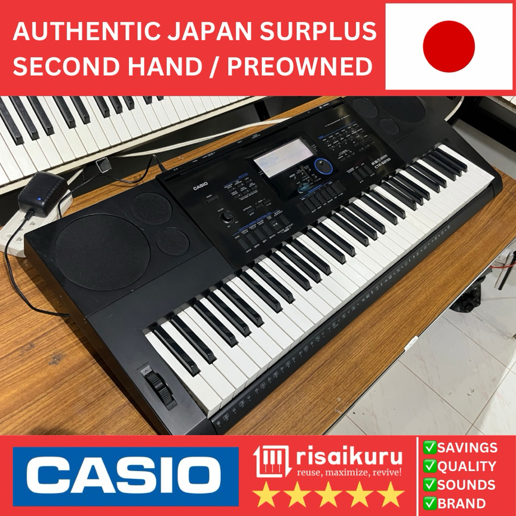 Casio WK-6500 Touch Response Keyboard Piano Organ Synthesizer 76-Key ...