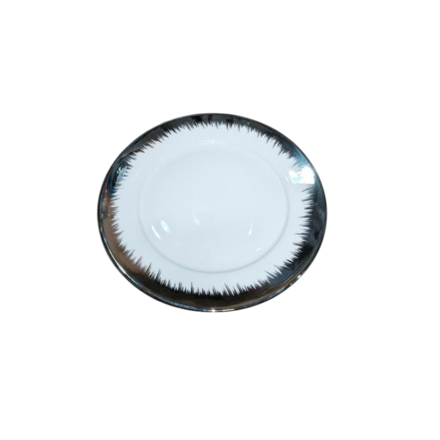 MT Luncheon Plate Silver Rim 9 Inches | Shopee Philippines