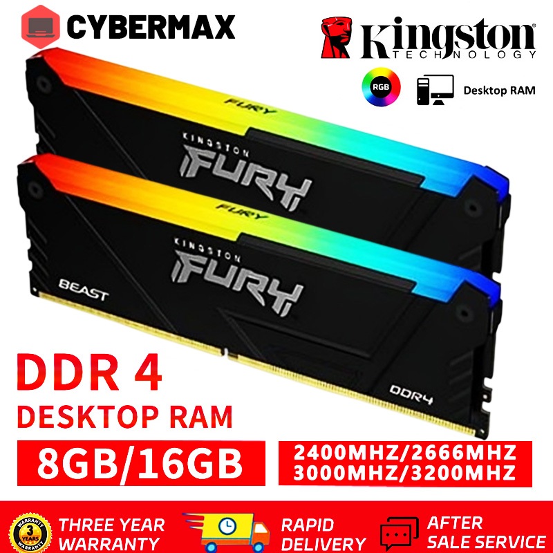 Cybermax FURY Beast DDR4 RAM Desktop 8GB/16GB 2666Mhz/3200Mhz DIMM Game ...