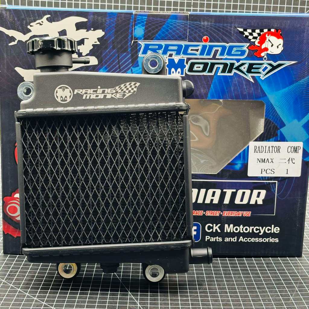 RACING MONKEY RADIATOR FOR YAMAHA NMAX /AEROX V2 "BLACK" | Shopee ...