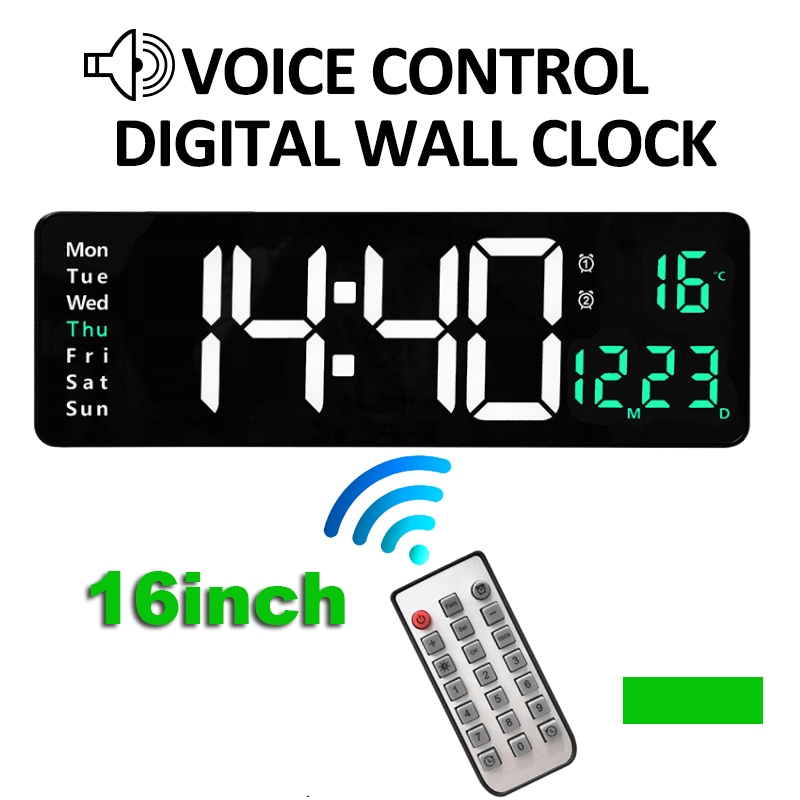 LED Wall Clock 16” LED wall clock may temperatura at 8 RGB colors ...