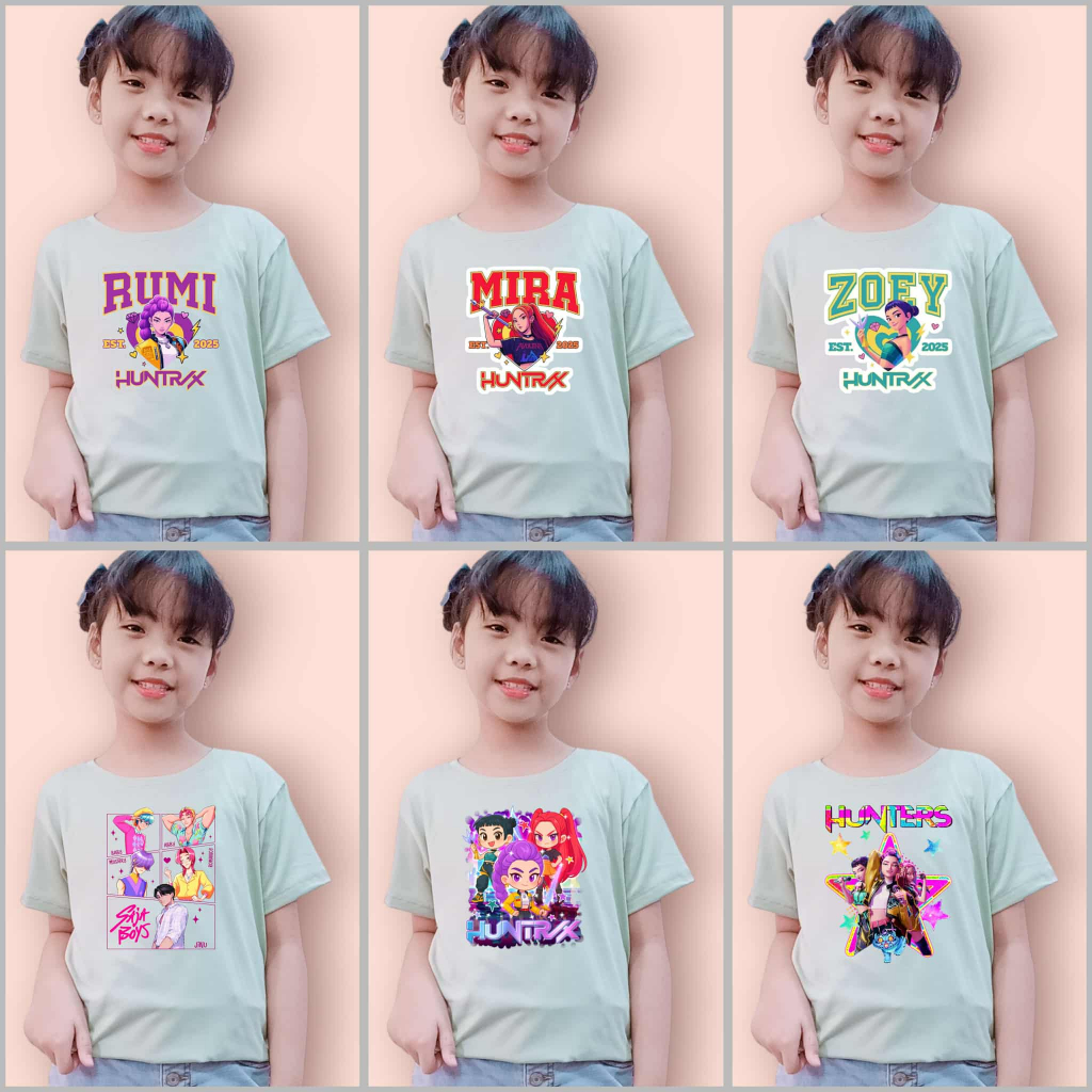 K POP DEMON HUNTER HUNTRIX All Sage and White Subli T shirt for Kids ...