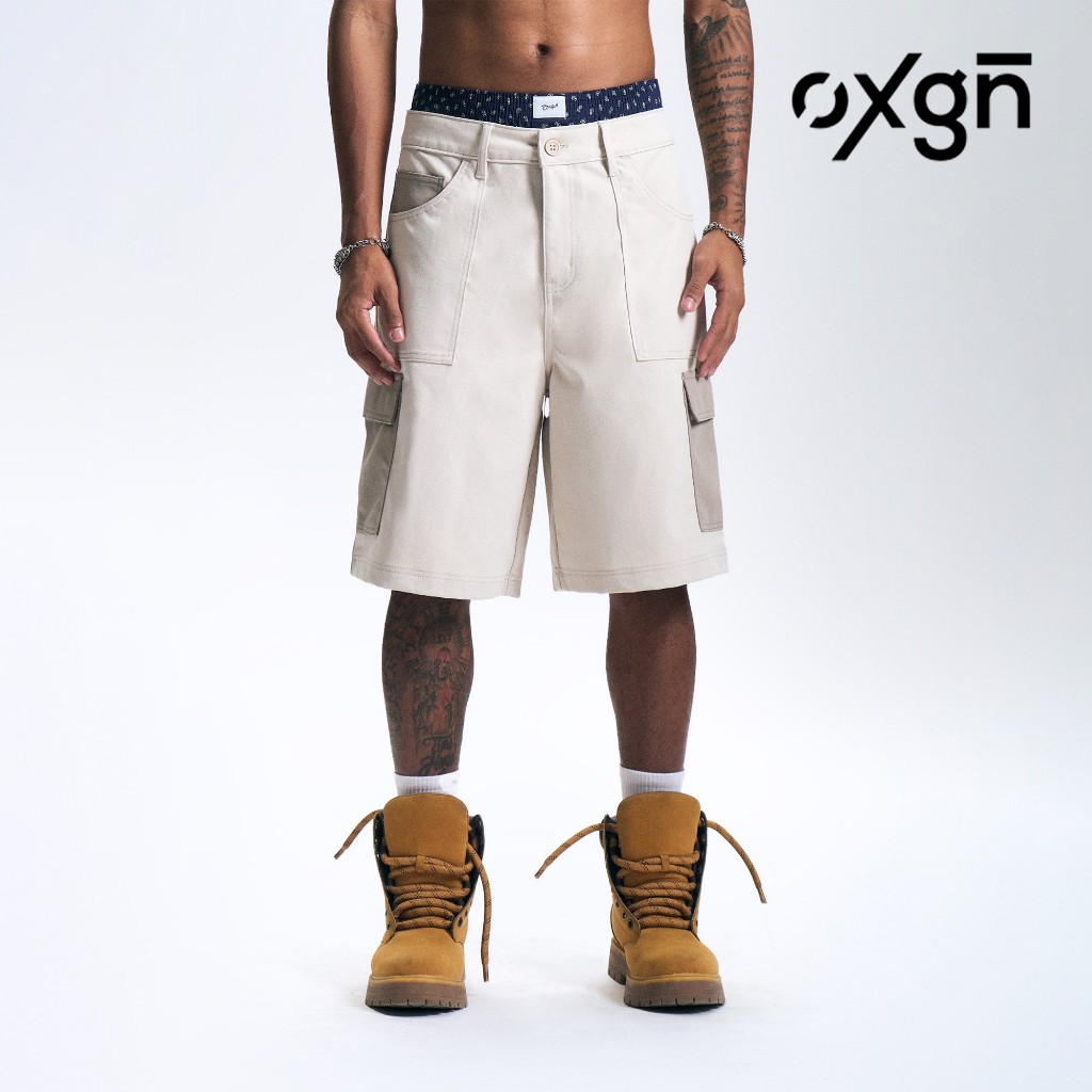 OXGN Cargo Shorts For Men (Khaki) | Shopee Philippines