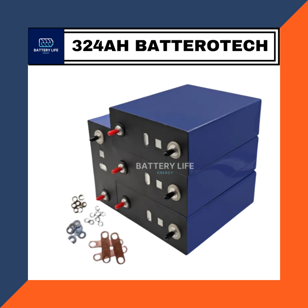 BRANDNEW 324AH 3.2v BATTEROTECH LIFEPO4 BATTERY PRISMATIC LITHIUM ION ...