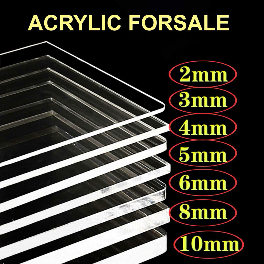 Acrylic Sheet 1x1 ft Clear Plastic Board – DIY, Crafts, Signage ...