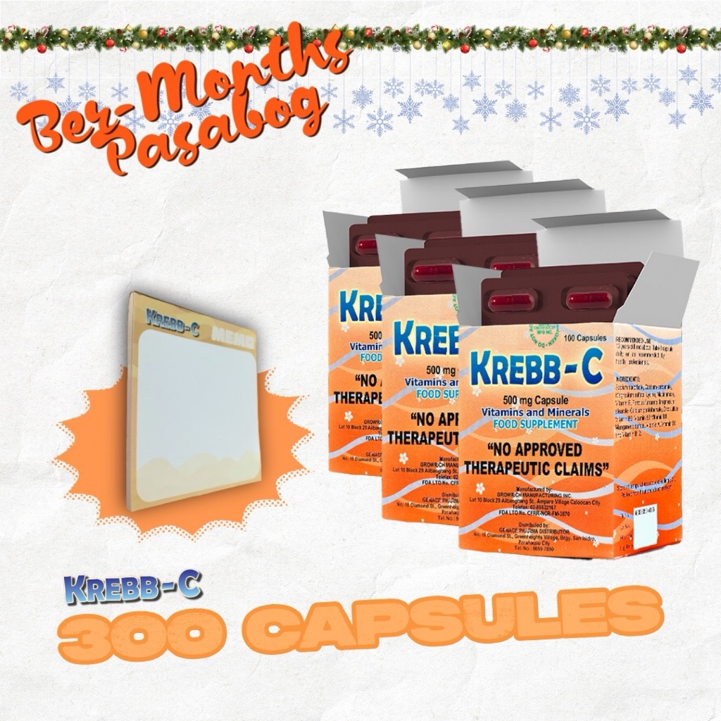 300 capsules of KrebbC with Memo Pad | Shopee Philippines