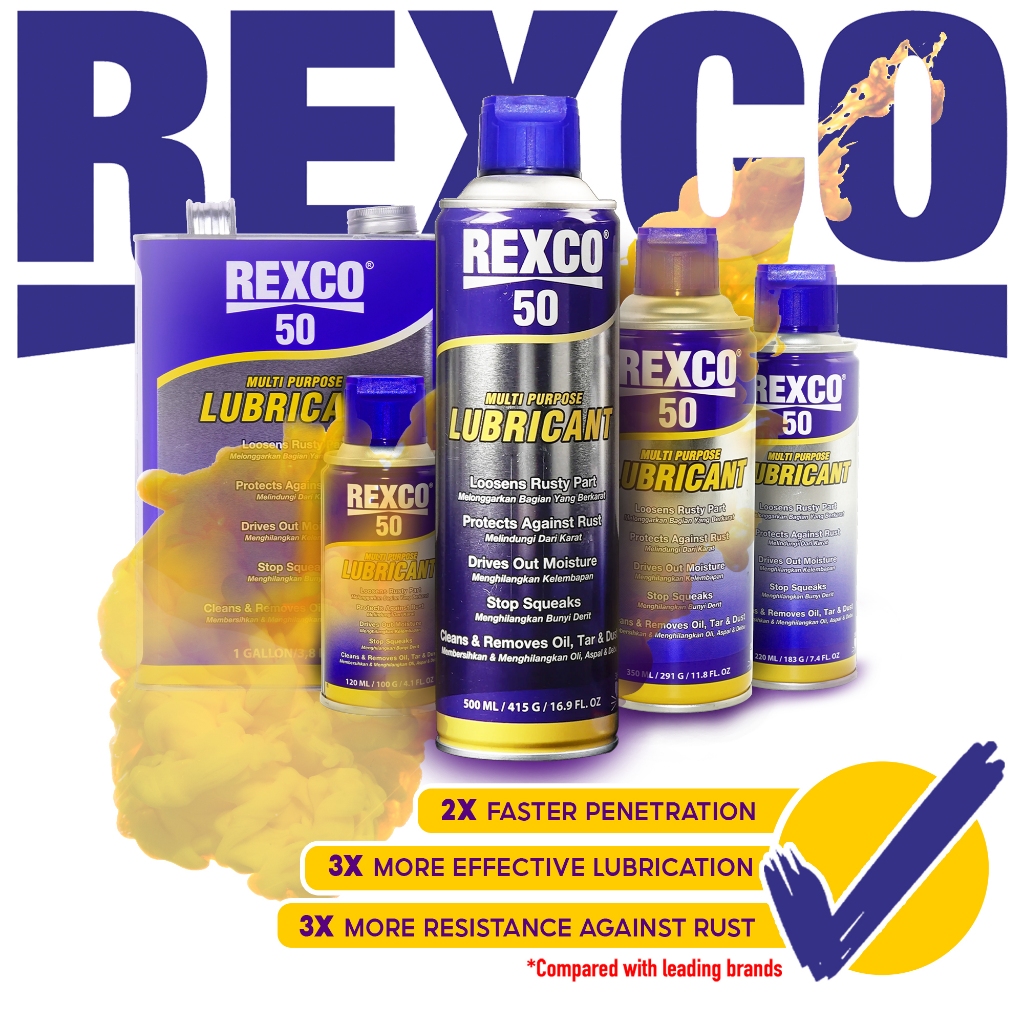 Rexco 50 Multi Purpose Lubricant 120mL / 220mL / 350mL / 500mL ( 1 PC ...
