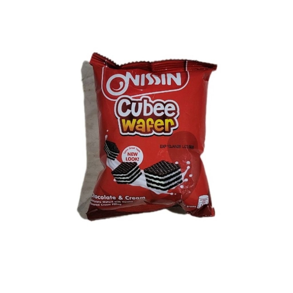 Nissin Cubee Wafer Chocolate & Cream Fudge Cream Filling | Shopee ...