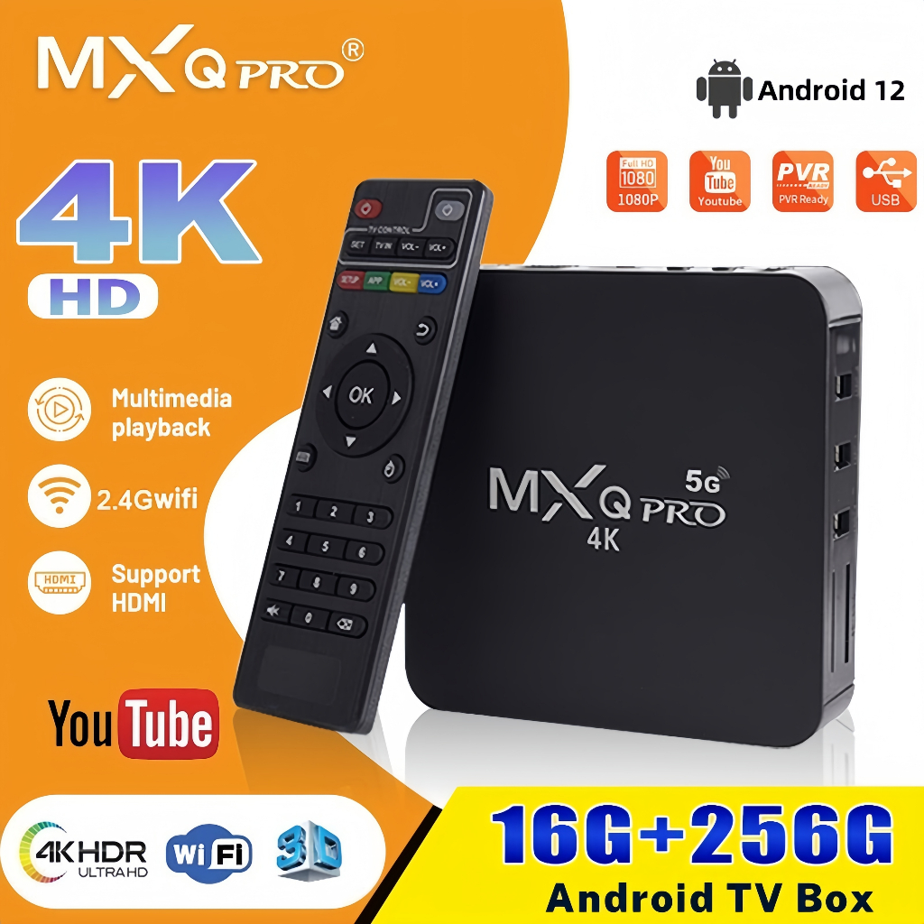 Smart TV Box MXQPRO 4K 5G TV BOXAndroid 12 16+256G Ultra HD Android ...