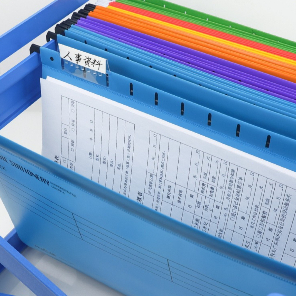 Hanging Paper Folder Storage Rack with 25PCS 5PCS per Color File ...