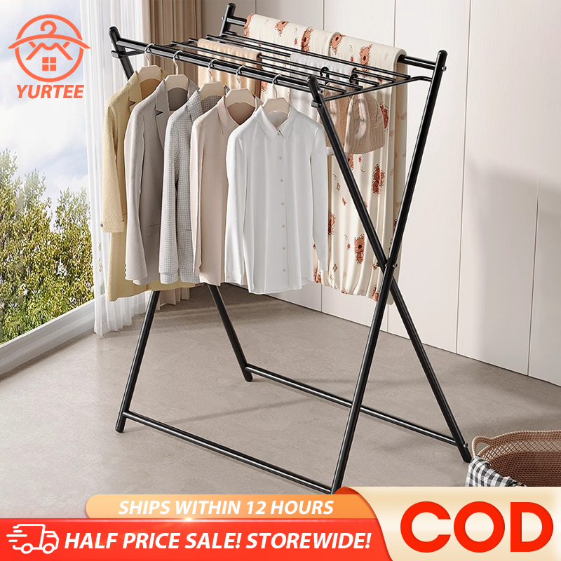 Folding Clothes Drying Rack Sampayan Floor Laundry Rack Bedroom Clothes ...