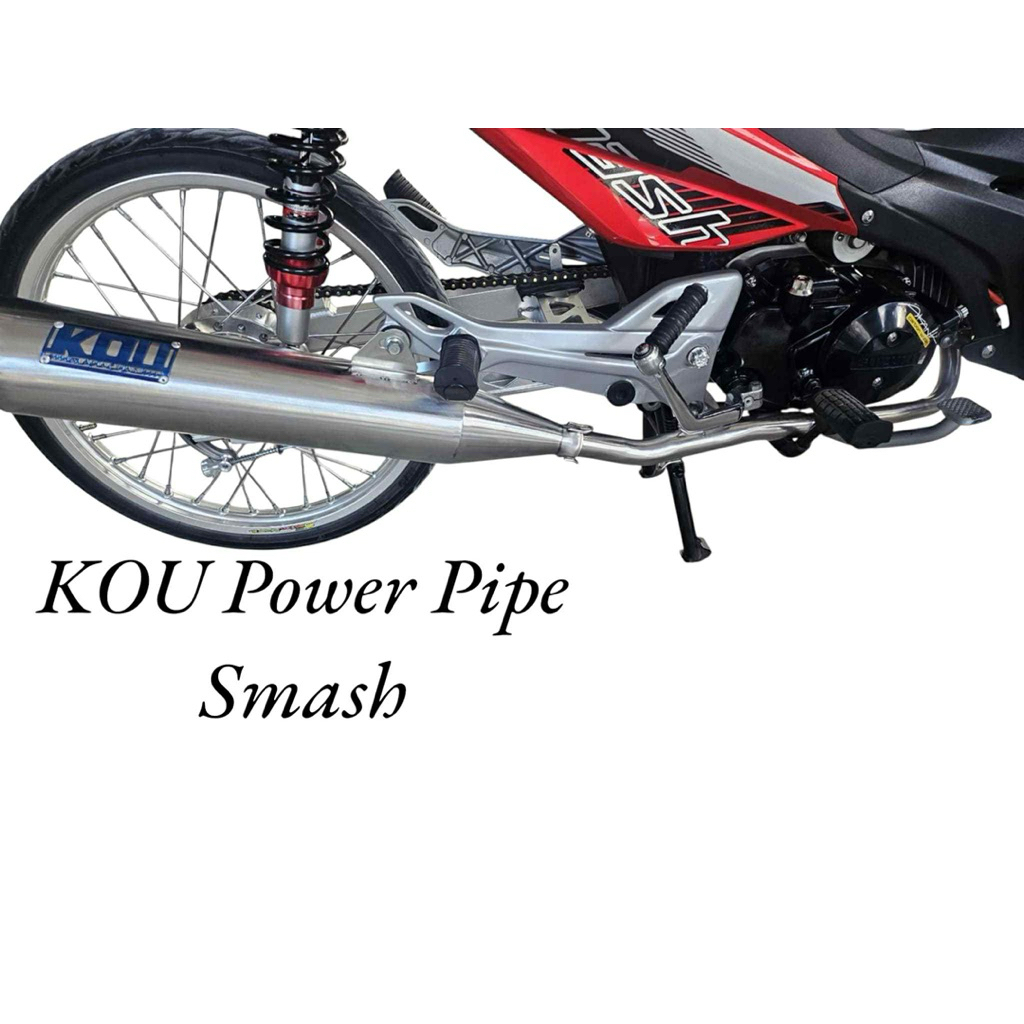 KOU Power Pipe for Smash 110/115 w/ Kou emblem(fullset) | Shopee ...