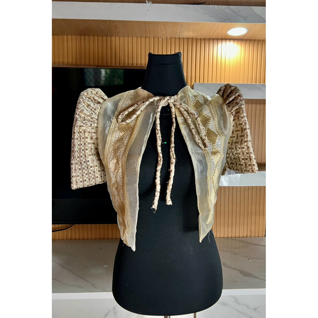 Filipiniana Bolero Embroid with Ethnic (ribbon lace) | Shopee Philippines