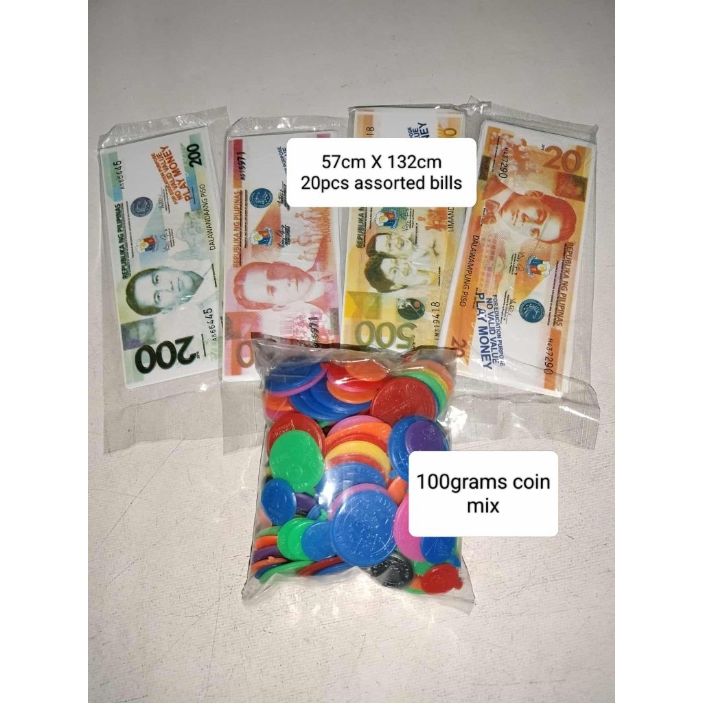 educational play money and coins for learning kids / school materials ...