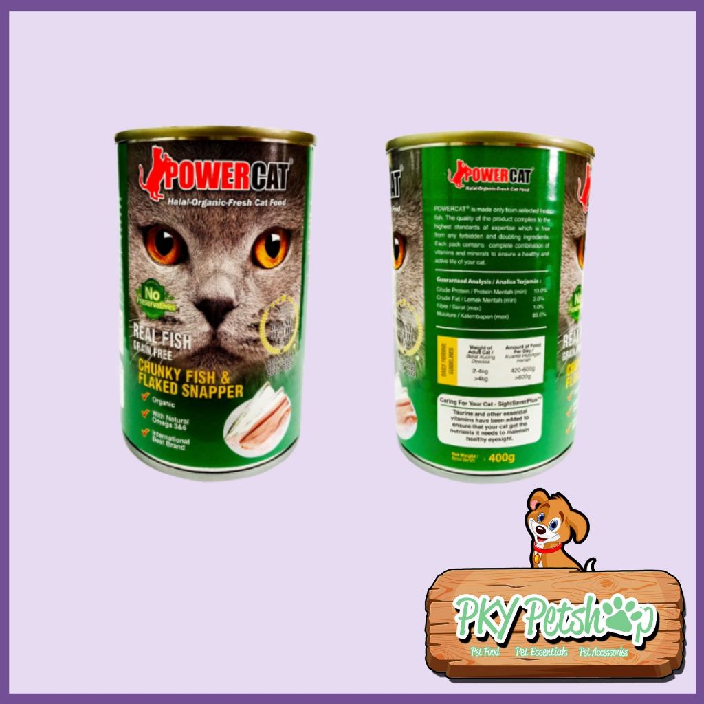 POWERCAT Halal-Organic WET FOOD IN CAN 405g | Shopee Philippines