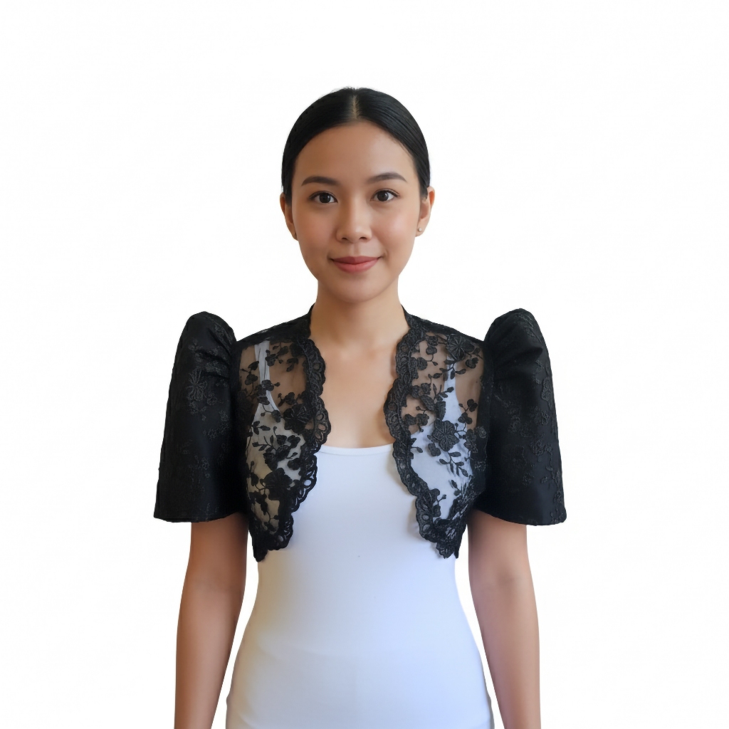 Modern Filipiniana Bolero Crop top premium spanish lace with inner ...