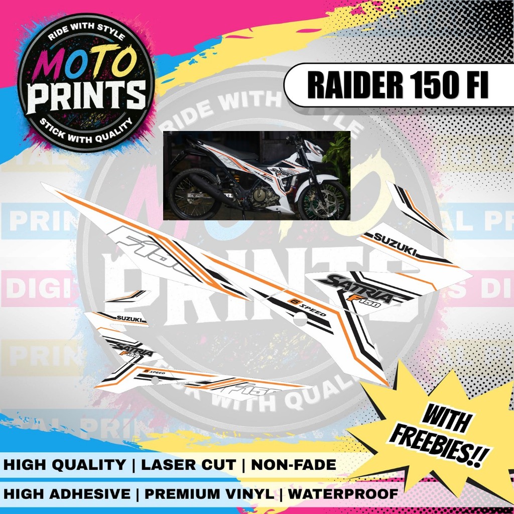 SUZUKI RAIDER SATRIA 150 FI MALAYSIAN MODERN STRIPING DESIGN DECALS ...