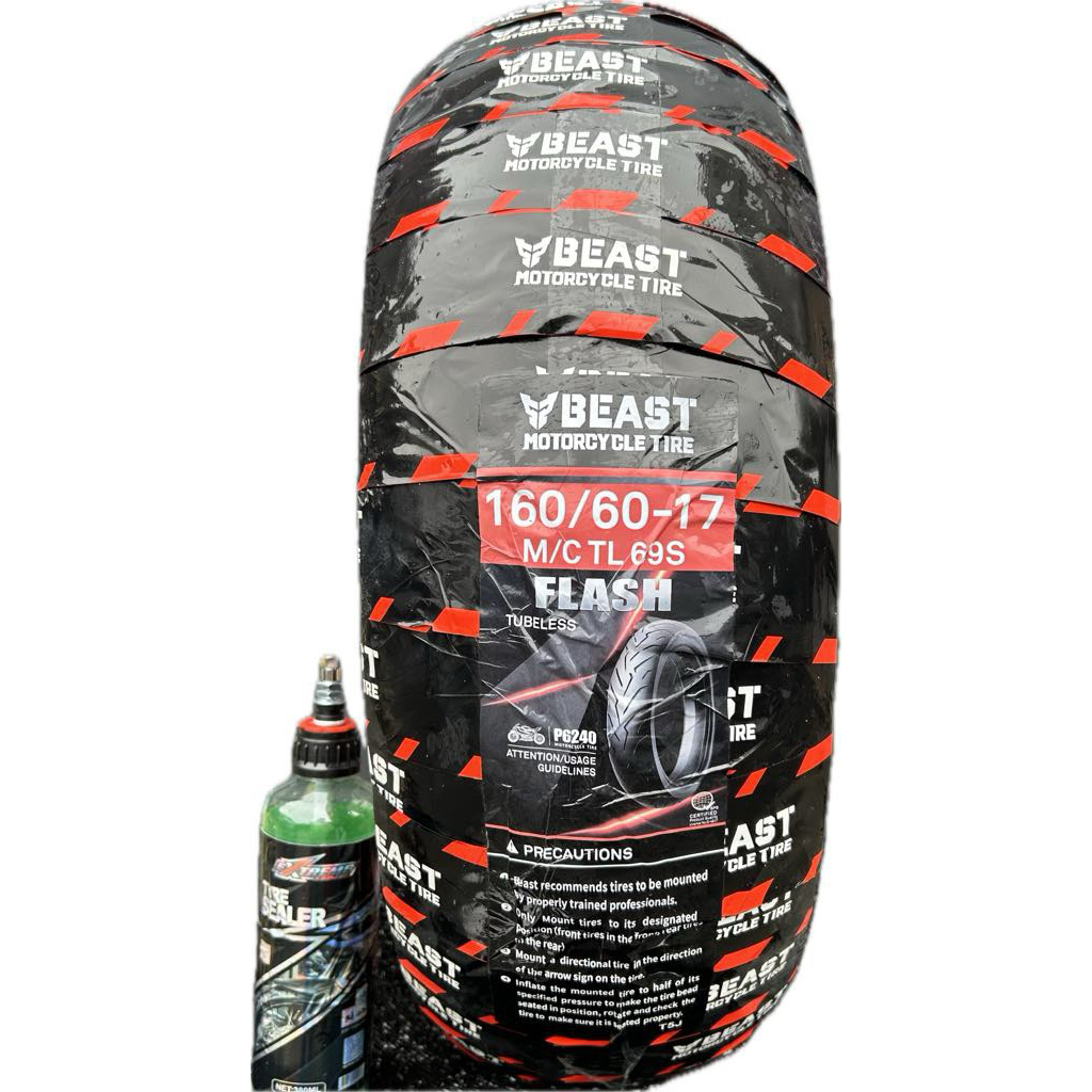 BEAST FLASH 160/60-17 WITH FREE SEALANT AND PITO | Shopee Philippines