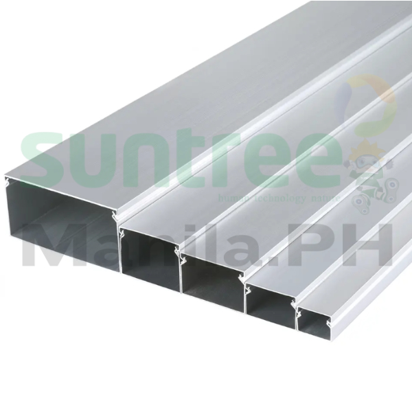 1 Meter Aluminum Alloy Cable Trunking Wiring Ducts Silver Square ...