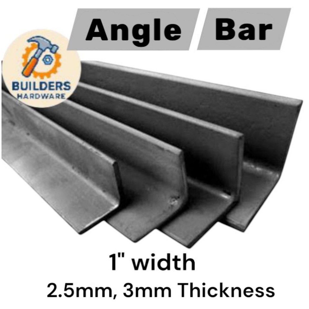 Steel Angle bar Bakal Per Foot/Feet 1inch width Thickness 2.5mm, 3mm ...