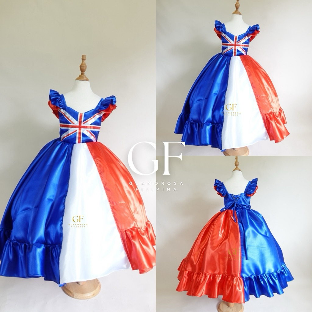 UNITED NATIONS Costume for Kids with Built-in Petticoat — United Kingdom | Glamorosa Filipina ...