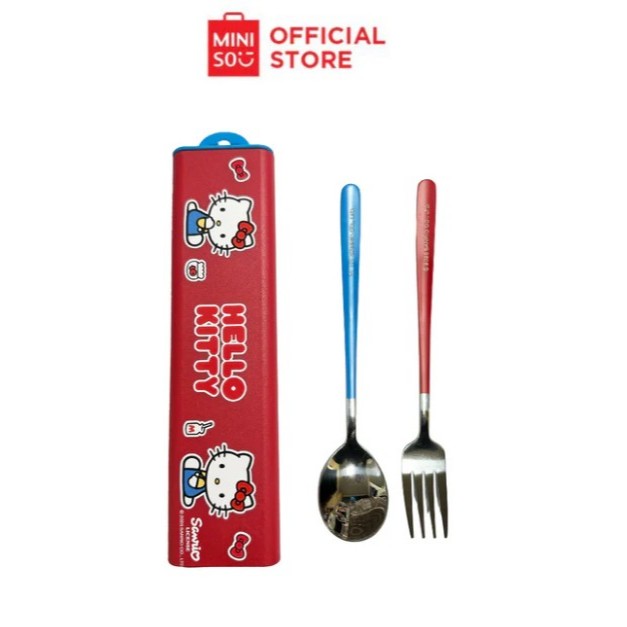 MINISO Hello Kitty Classic Style Flatware Set (Fork & Spoon) | Shopee ...