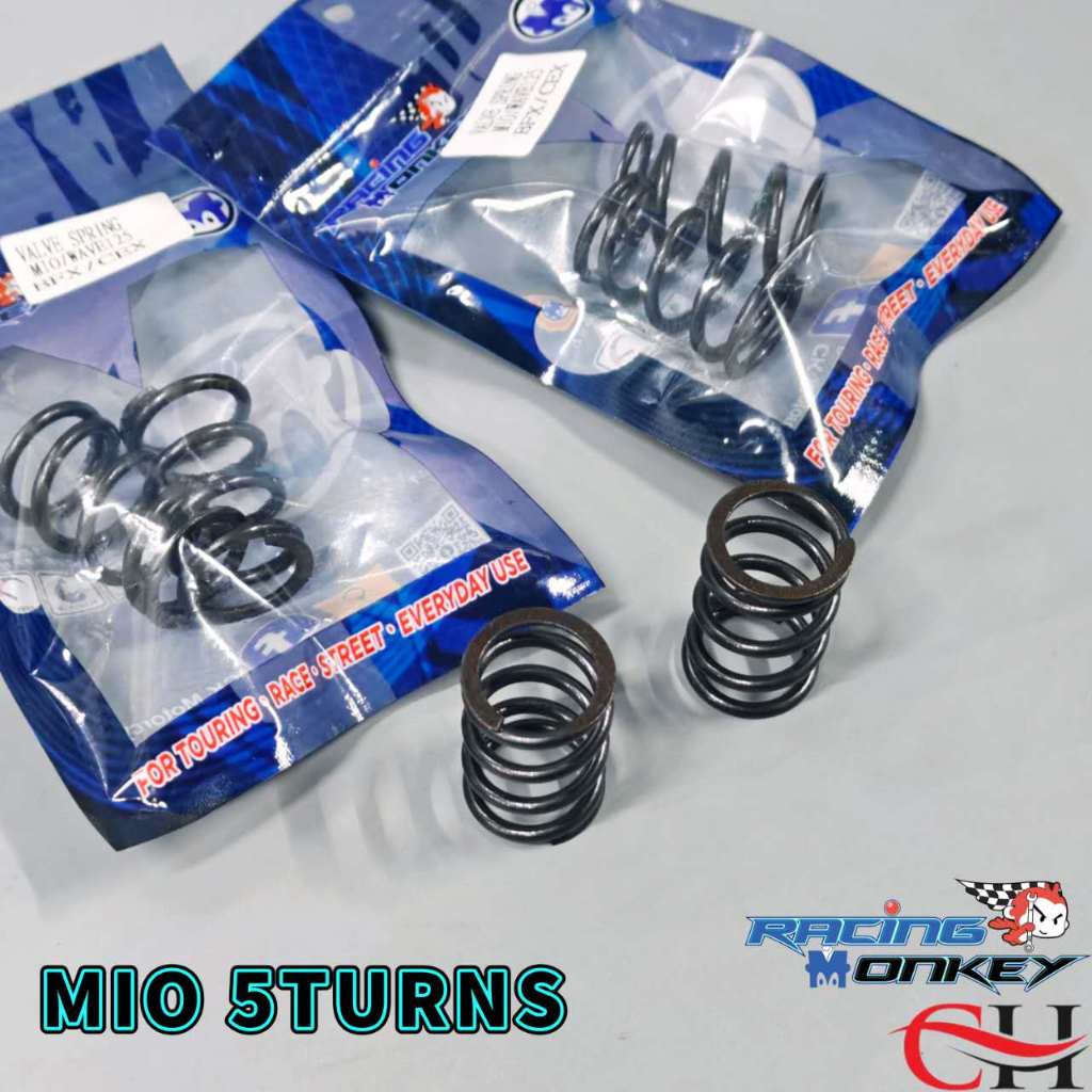 RACING MONKEY VALVE SPRING SET 5TURNS 2.8 MIO SPORTY SOULTY /SOUL 115 ...