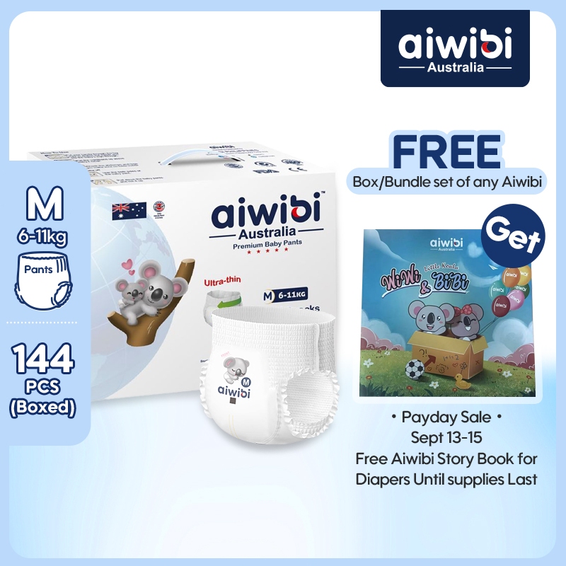[Carton Box] Aiwibi Light Feather Baby Pants baby pants pants diaper M ...