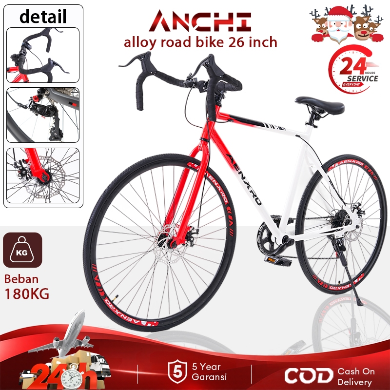 AENXRD Road Bike 26 inch adult bike Aluminum Alloy Road Bike Dual disc ...